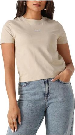 Calvin Klein Beiger Institutional Baby Tee f&uuml;r Frauen - - Tops - Damen - Beige - XS
