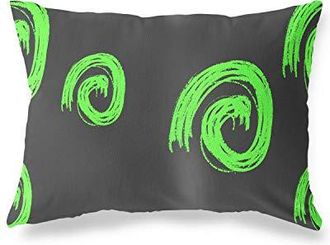 Bonamaison Le Jardin du Lin Kissenbezug Zierkissenbezug Neon Grün-Rauch Kissenbezug, Für Bett, Auto, Sofa, Haus, Wohnzimmer, Schlafzimmer, Dekoration, 45x60 Cm -