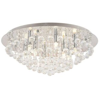 Lindby [GEBRAUCHT] Lindby Deckenleuchte Lampe Kristall G9 Antonino &oslash; 55 Cm 8 Flg B-Ware