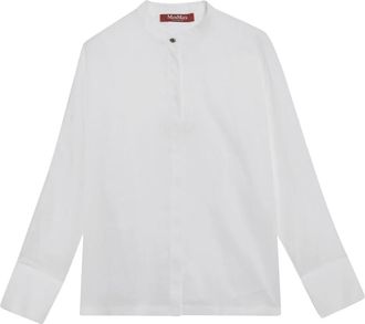 Max Mara Femme, Blouses et Chemises, Blanc, Taille: 40 FR Baldili Ramie Canvas Shirt
