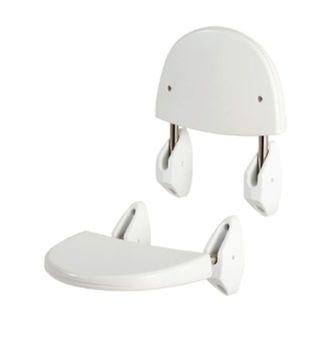 MSV Duschklappsitz Duschsitz klappbar zur Befestigung an der Wand Belastbarkeit: ca. 120 kg