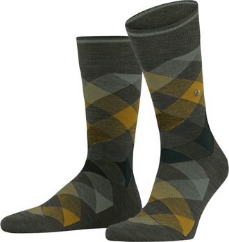 Burlington Herren Socken Newcastle Melange M So Wolle gemustert 1 Paar, Grün Steel Blue 7921, 40-46
