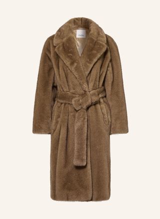 Max Mara Kunstfell-Mantel Miss beige