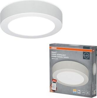 Osram SMART+ Matter Orbis LED-Downlight, rund 200mm, 12W, 900lm, 3000-6500K, Matter over WiFi, Aluminium weiß