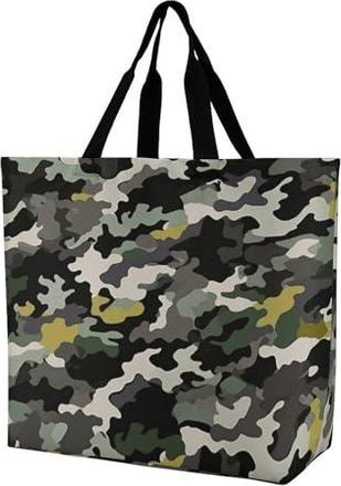 Generic Camouflage Abstrait Sac Fourre-Tout Pliable Sacs De Courses Grand Sac Cabas Pour Plage Gym Travail