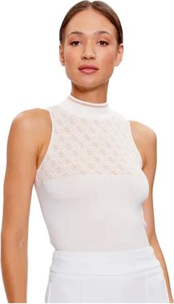 Guess Femme, Tops, Blanc, Taille: 36 FR Beau T shirt