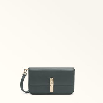 Furla Iride Umh&auml;ngetasche S Deep Green Gr&uuml;n Strukturiertes Leder Damen