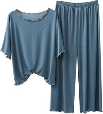 Generic Pyjama Court Femme 2 Pcs Ensemble Pijama Printemps Lingerie Sleepwear Elegant Womens Pas Cher Sets Pajama Shirt Manches Courtes Shorts Vêtements Rouge