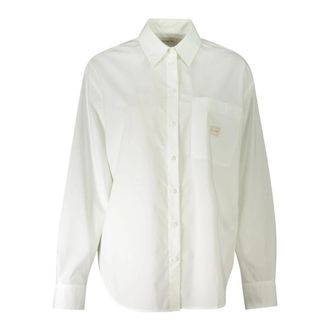 Calvin Klein Langarmhemd Wei&szlig; Italienischer Stil - - Blouses & Shirts - Damen - Wei&szlig; - XS
