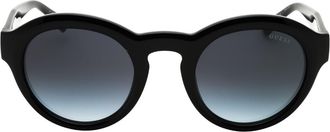 Guess Sonnenbrille Mit Farbverlauf Und Rauchfarbenen Gl&auml;sern, Gl&auml;nzend Schwarz
