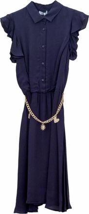 Fracomina Femme, Robes, Bleu, Taille: 40 FR Abito Regular Chemisier Midi