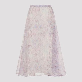 Alberta Ferretti Jupe mi-longue en organza imprim&eacute; Alberta Ferretti