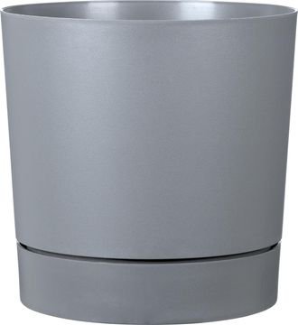 Scheurich Plano+, Pflanzgef&auml;&szlig; aus Kunststoff, Farbe: Pure Grey, 28,79 cm Durchmesser, 28,6 cm hoch, 13 l Vol