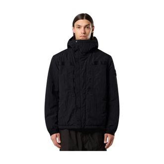 Stone Island Veste &agrave; capuche en nylon Warp Rib Nylon-TC - Homme - Vestes - Noir - Taille: XL