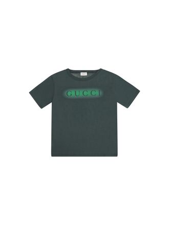 Gucci Logo-Printed Recycled Polyester T-Shirt - Gray