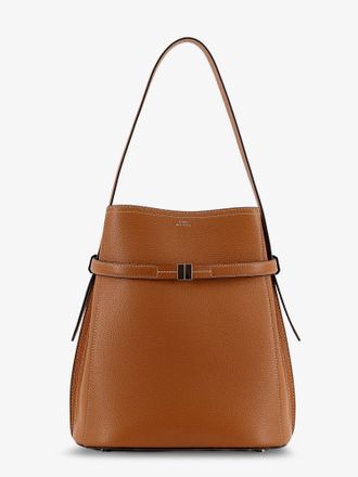 Toteme Textured leather bucket bag with frontal strap - TOTEME - gender_Woman