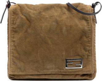 Fendi Hobo Bags - Corduroy Shoulder Bag - Gr. unisize - in Braun - f&uuml;r Damen