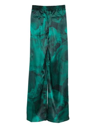 Kiton Womens Printed Silk Trousers Aw25 W