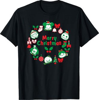 Disney Tsum Tsum Character Wreath Christmas Holiday T-Shirt