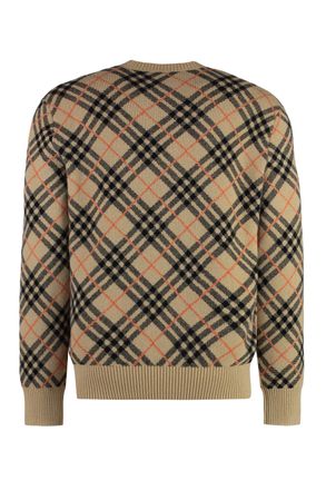 Burberry Mens Crew-Neck Cashmere Sweater Sand Sweatshirts