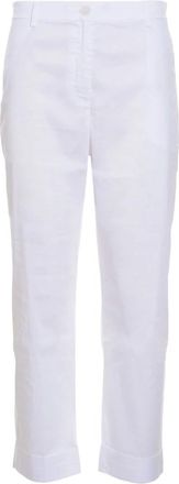 Patrizia Pepe Femme, Pantalons, Blanc, Taille: 38 FR Cropped Pantalons