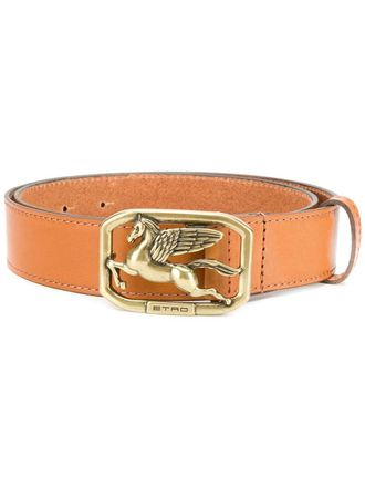 Etro G&uuml;rtel mit Pegasus-Schnalle - Braun