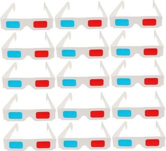 Garneck 60pièces Lunettes Papier Anaglyphes Rouge-bleu Pour Films Lot De Lunettes Légères Et Portables Sans Danger Pour Peau