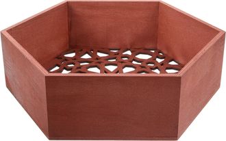 BESPORTBLE SEWACC Sechseckiges Schwebendes Holz Wandregal Rustikales Kleines Badezimmer und K&uuml;chenregal mit Wandhalterung Robustes Pr&auml;sentationsregal f&uuml;r Schlafz