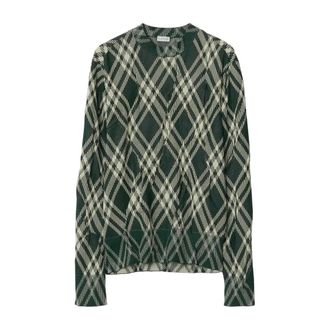 Burberry Karierter Pullover - - Knitwear - Herren - Gr&uuml;n - S