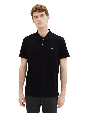 Tom Tailor Herren Basic Piqu&eacute; Poloshirt, 29999 - Black, XXXL