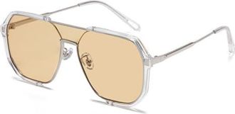 Generic Lunettes de soleil polarisées à monture large pour homme et femme - Convient pour la conduite UV400, C3., Taille unique