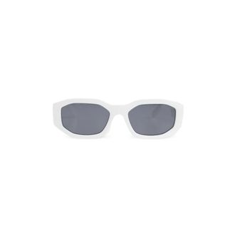 Versace Homme, Accessoires, Blanc, Taille: 53 MM Lunettes de soleil rectangulaires