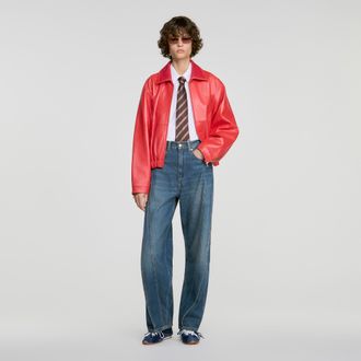 Sandro Weite Jeans mit Ziern&auml;hten
