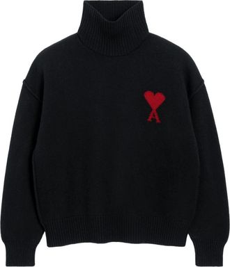 Ami De Coeur Rollkragenpullover - - Knitwear - Damen - Schwarzk - XS