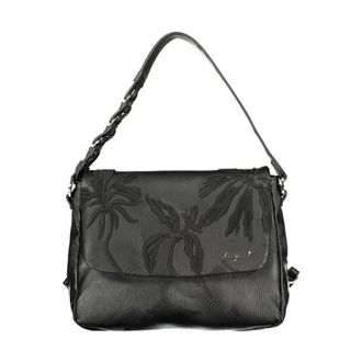 Desigual Schultertasche mit tropischem Blattmuster-Pr&auml;gung - - Bags - Damen - Schwarzk - ONE SIZE