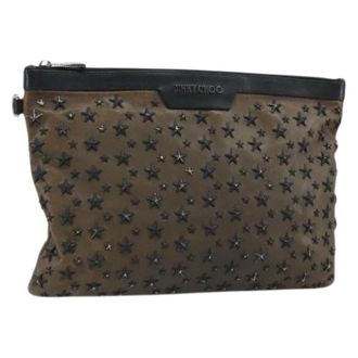 Jimmy Choo London Pre-owned Leder Clutch - - Pre-owned - Damen - Braun - ONE SIZE