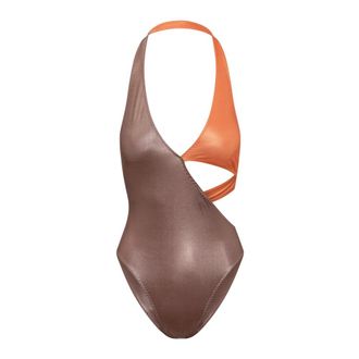 Alessandro Vigilante Gl&auml;nzender Badeanzug - - Swimwear - Damen - Braun - L