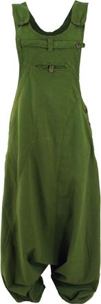 Guru Shop Latzhose Aladinhose Haremshose Pluderhose Pumphose - Olive, Damen, Baumwolle, Size:XL