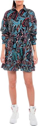 Replay Damen W9027 Kleid, 010 AVIO/Multicolor, XL