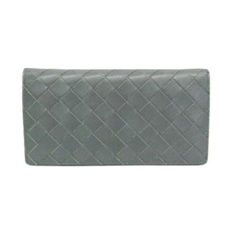 Bottega Veneta Pre-owned Intrecciato Long Wallet - Homme - Pre-owned - Gris - Taille: ONE Size