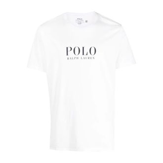 Polo Ralph Lauren Homme, Tops, Blanc, Taille: XL T-shirt en coton avec logo imprim&eacute;