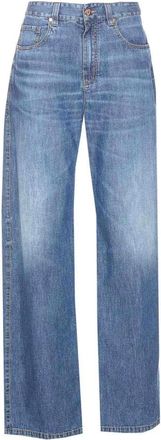 Brunello Cucinelli Jean Droit - Femme - Jeans - Bleu - Taille: 44 FR