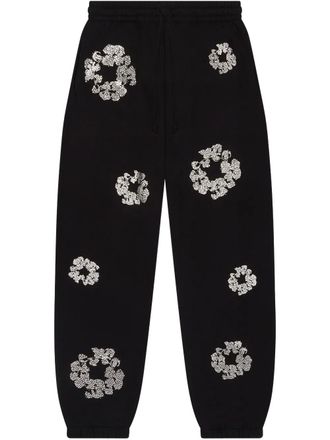 Denim Tears pantalon de jogging Swarovski Wreath Black - Noir