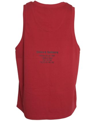 Dolce & Gabbana Mens Red Leopard Print Sleeveless Tank T-Shirt Cotton