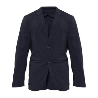Emporio Armani Gerader Blazer mit abnehmbarem Kragen - - Jackets - Herren - Blau - 3XL