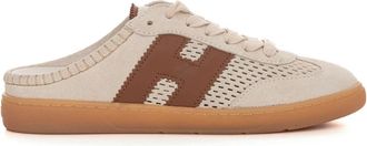 Hogan Femme, Chaussures, Beige, Taille: 38 EU Cool Sabot en Cuir