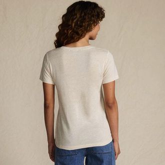 Lands End Shirt aus Leinenmix, Damen, Größe:32-34 regular, Beige, by Lands End