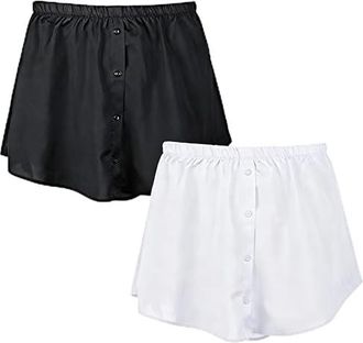 Syhood 2 Pcs Rallonges de Chemise &agrave; Ourlet Extension de Chemise R&eacute;glable Faux Jupe de Superposition Mi-Longue pour Femme (3XL)