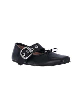 Vivienne Westwood Womens Flat Shoes Black Lamb Leather