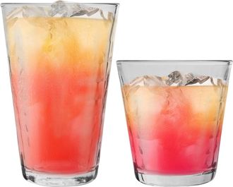 Duralex Prisme -Trinkgl&auml;ser - 220ml Trinkgl&auml;ser, 330ml Highballs - Klar - 12 Set Von 12